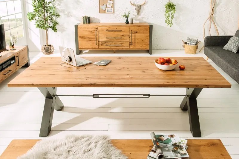 Designový jídelní stůl Thunder 240 cm divý dub