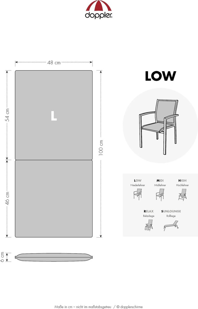 Doppler LIVING 5703 nízký - set 6 ks set 6 ks polstrů na křeslo s nízkým opěradlem