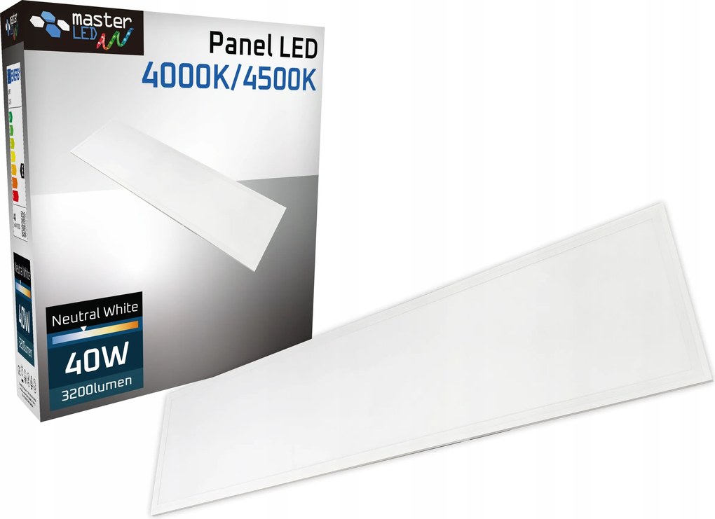 Led závěsný stropní panel 40W 30x120cm 4000K kazetová lampa stropní svítidlo