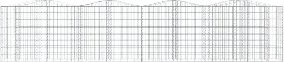 Klenutý gabion vyvýšený záhon 400x50x100 cm pozinkované železo 153547