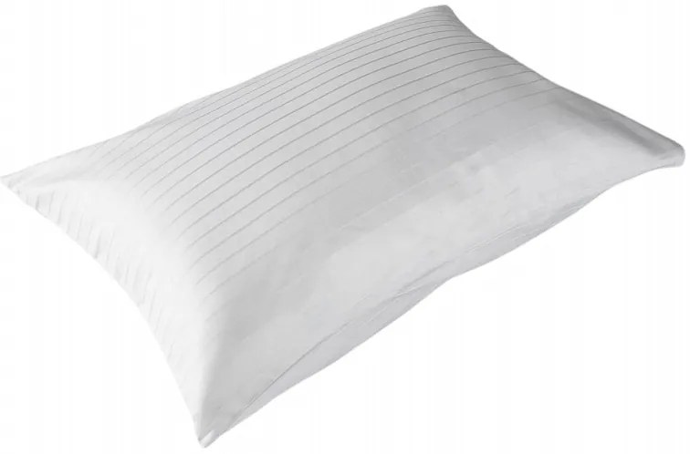 DADKA Povlečení atlas grádl Polycotton bílý pruh 240x200, 2x 70x90 cm