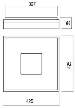 Redo 01-1998 - LED Stm stropní svítidlo MAYA LED/42W/230V 42,5x42,5 cm zlatá
