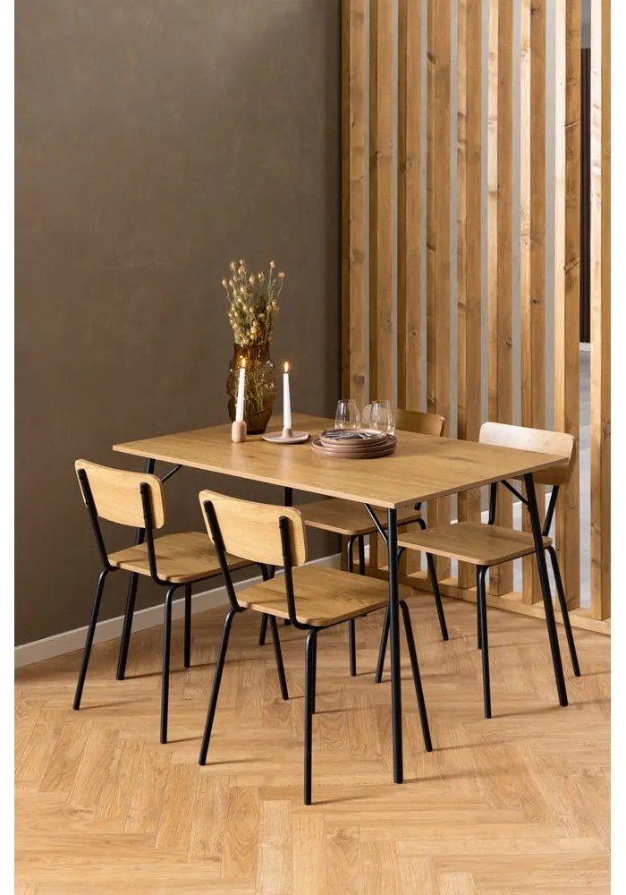 Jídelní stůl s deskou v dubovém dekoru 80x120 cm Peru – Actona