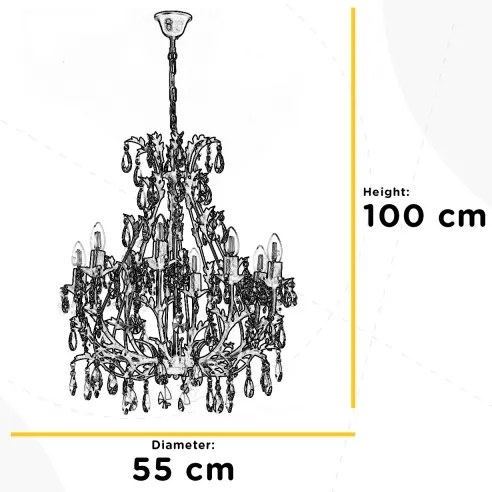 ONLI - Lustr na řetězu BOTTE 8xE14/6W/230V