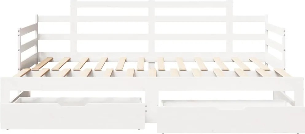 Válenda s přistýlkou a zásuvkami bez matrace bílá 90x200 cm 3302238