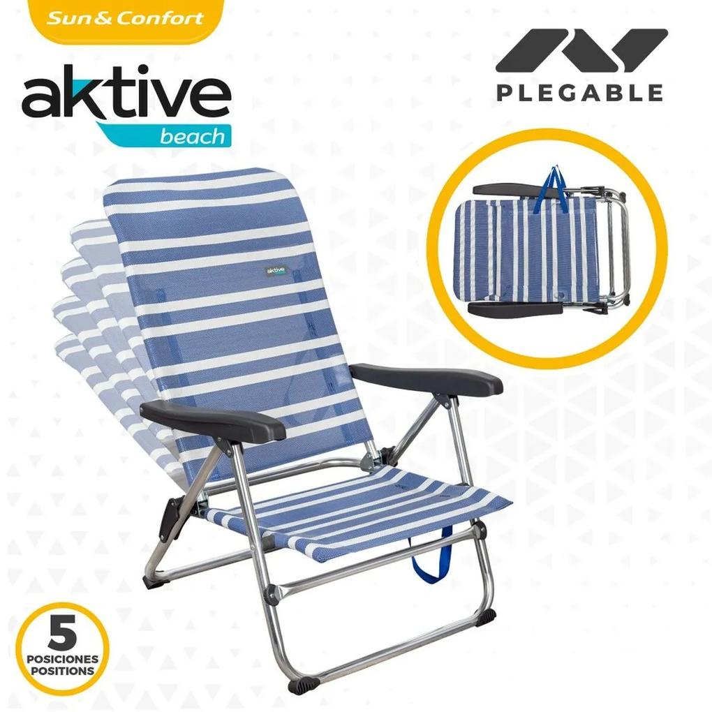 Polstrovaná Skládací židle Aktive Mykonos 47 x 85 x 50 cm (4 kusů)