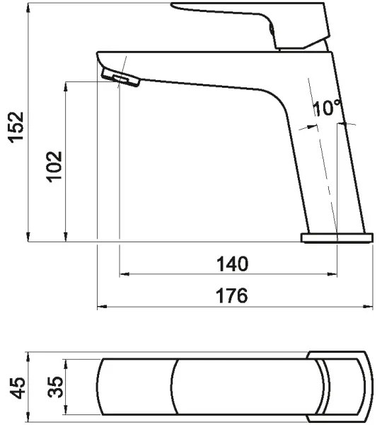 Novaservis - Umyvadlová baterie NOBLESS EGO matná černá