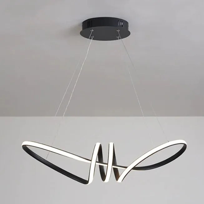Toolight - LED závěsná lampa APP823-CP + dálkové ovládání, černá, OSW-06661