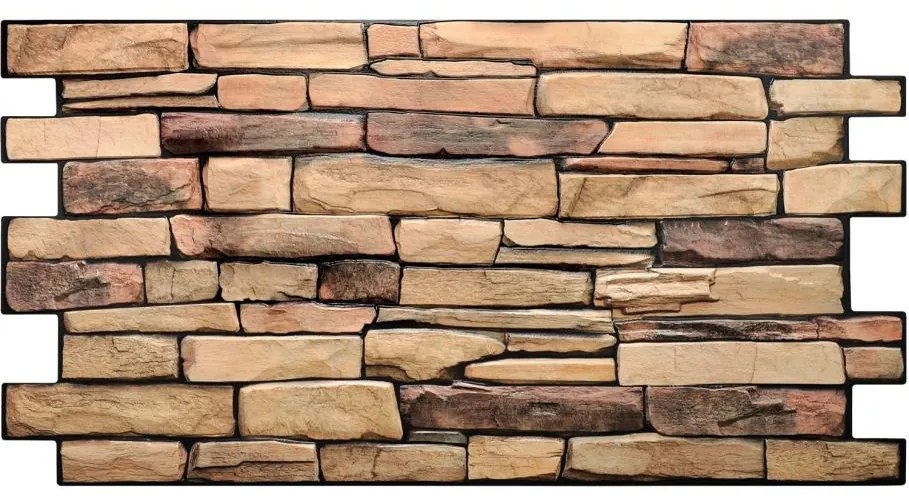 Obkladové panely 3D PVC TP10006921, cena za kus, rozměr 980 x 498 mm, kámen přírodní, GRACE