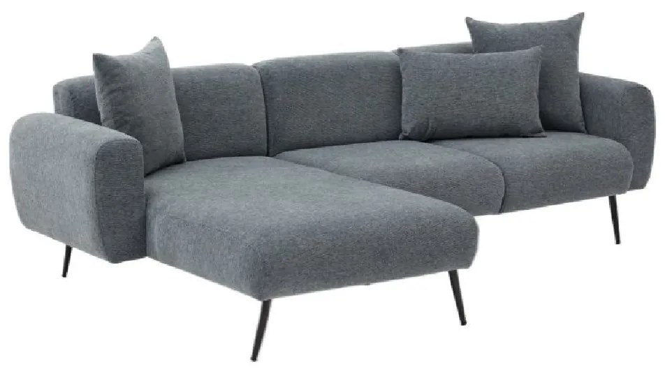 Hanah Home Rohová pohovka SIDE šedá levá 252 cm