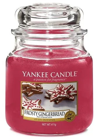 Vonná svíčka Yankee Candle Frosty Gingerbread, doba hoření 65 h