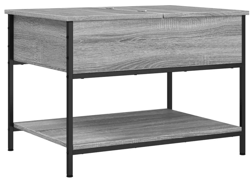 Konferenční stolek šedý sonoma 70 x 50 x 50 cm kompozit a kov - Default Title