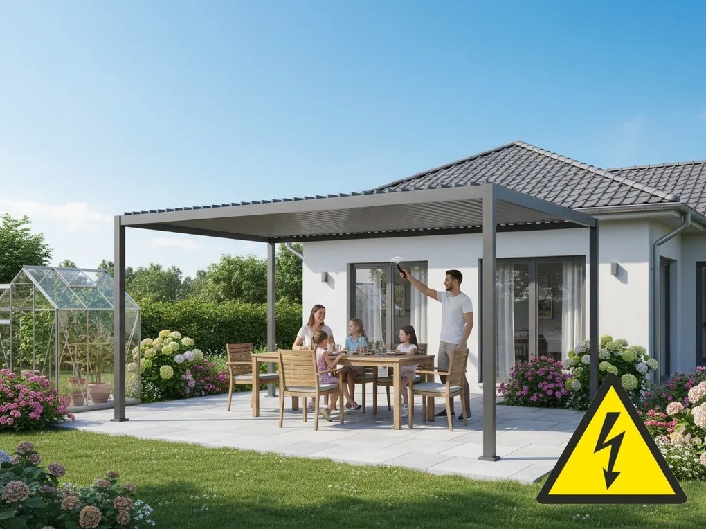 LANIT PLAST, s.r.o. hliníková bioklimatická pergola LANITPLAST PREMIUM PLUS 4x3 m ELEKTRICKÁ LG4092