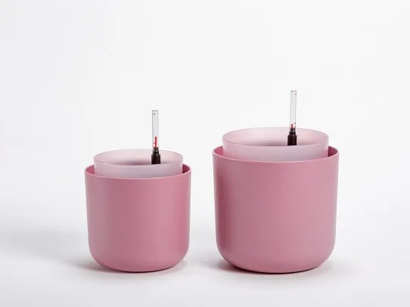 Samozavlažovací květináč Tolita růžová 19 cm
