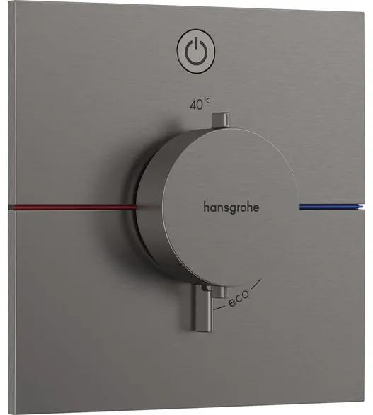 Hansgrohe ShowerSelect Comfort E Termostatická podomítková baterie jednocestná, kartáčovaný černý chrom 15571340