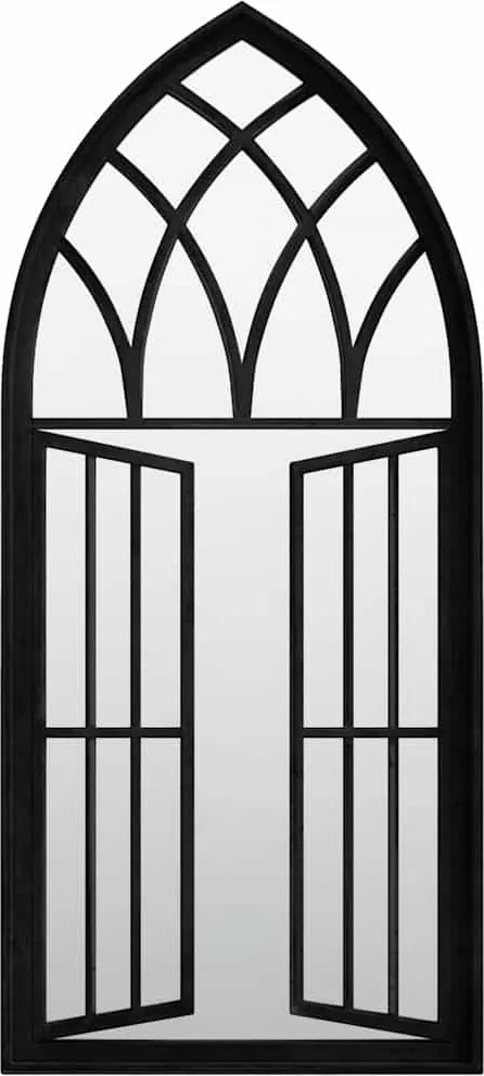 Zrcadlo černé 100 x 45 cm železo do interiéru 3093532