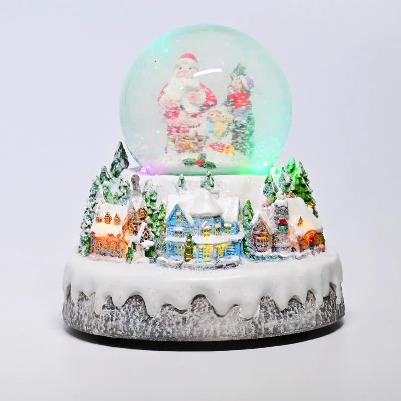 ACA DECOR Vánoční LED zátiší s hudbou a sněžením Santa