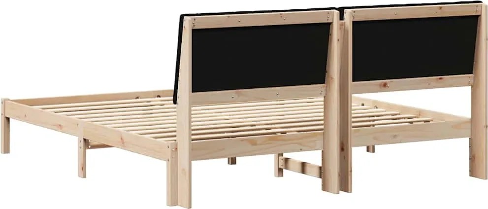 Rám postele s čelo Hnědá 180 x 200 cm Masivní borové dřevo 3394405
