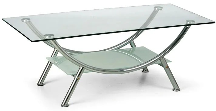 Konferenční stolek se skleněnou deskou, 120 x 60 cm