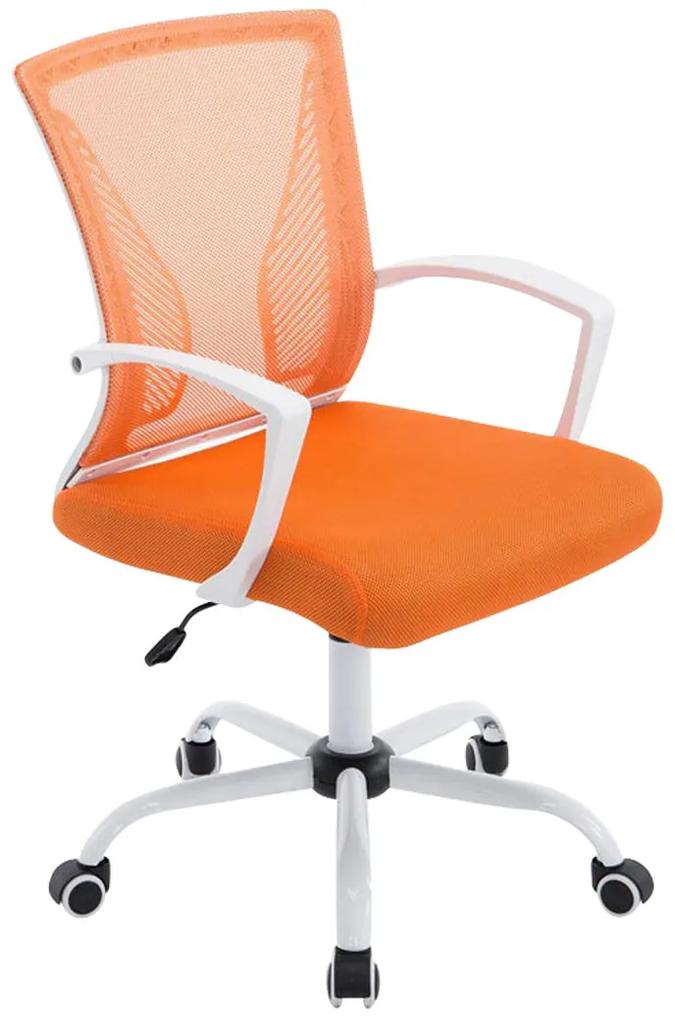 Kancelářská židle Tracy, podnož bílá Barva  Oranžová
