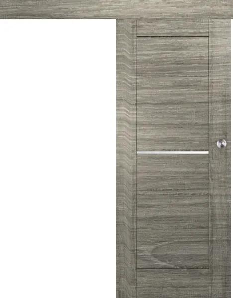 posuvné interiérové dveře na stěnu vasco doors IBIZA model 2 Průchozí rozměr: 70 x 197 cm, Orientace dveří: Levé dveře, Dekor: Ořech muškátový