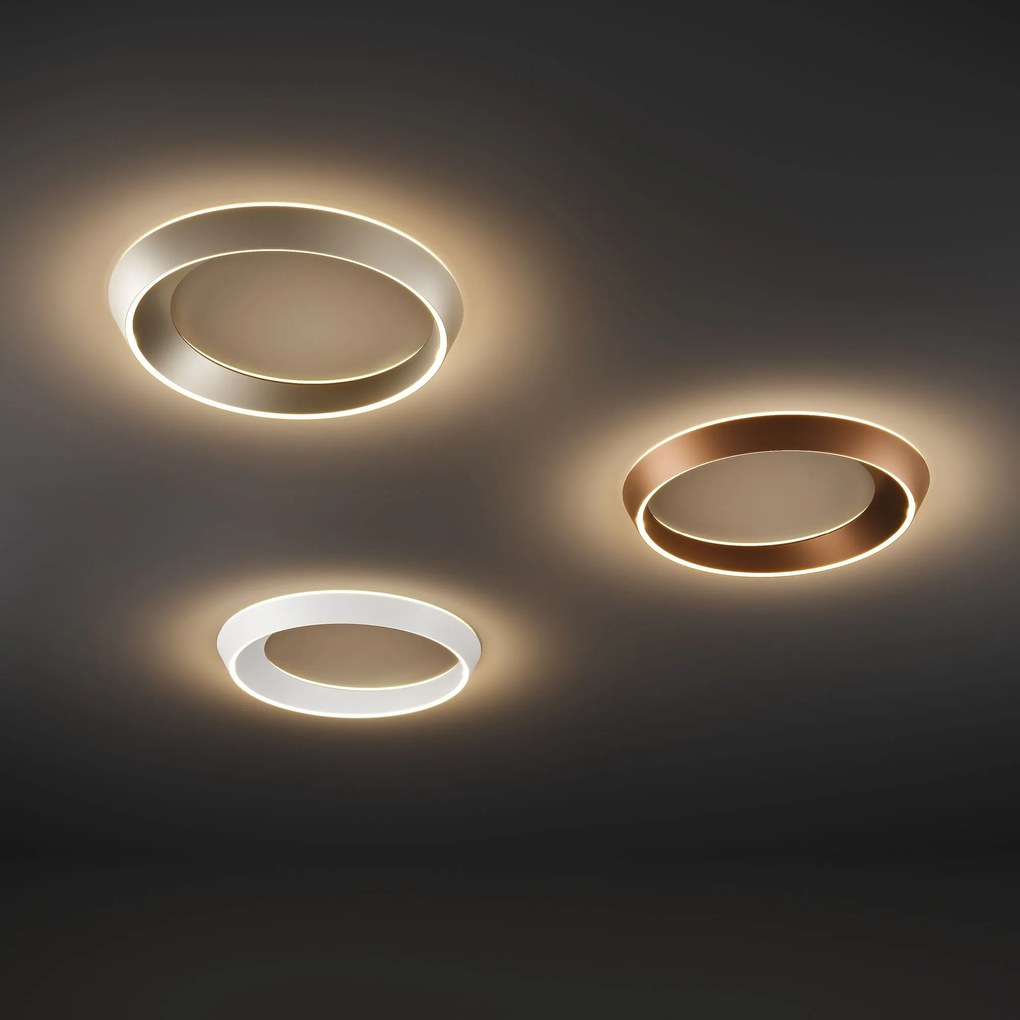 Lodes Tidal, kulaté stropní svítidlo LED 48W 2700K, matná bílá, průměr 60cm