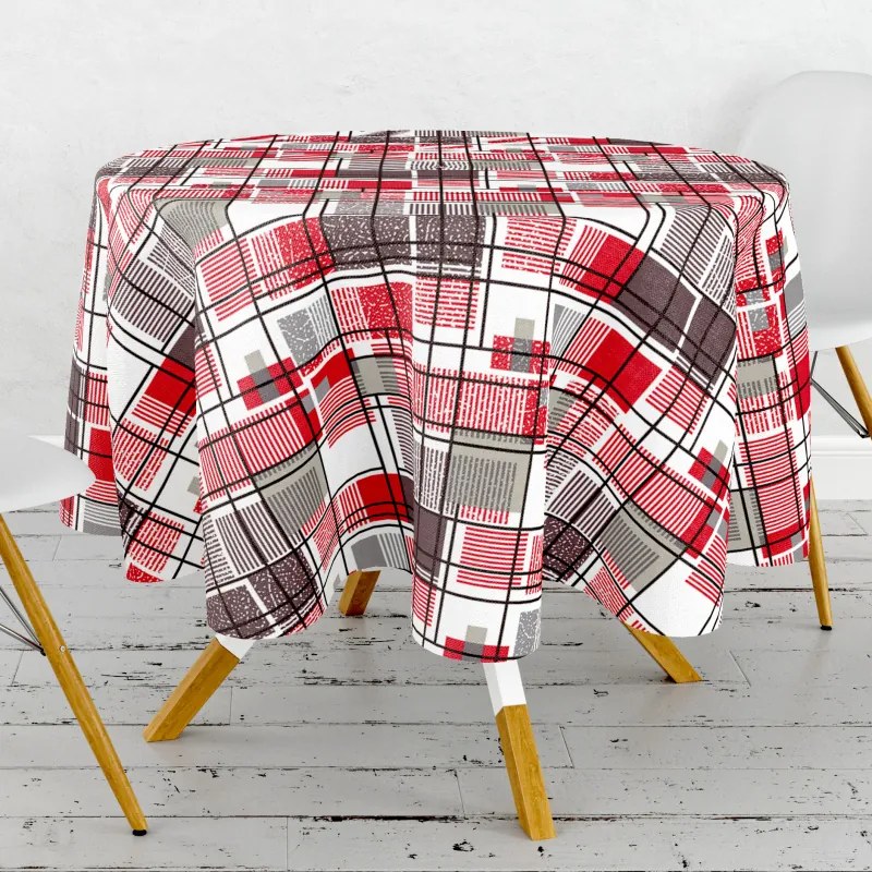 Ubrus PVC kulatý FL-1761-05 - Modern (různé velikosti)