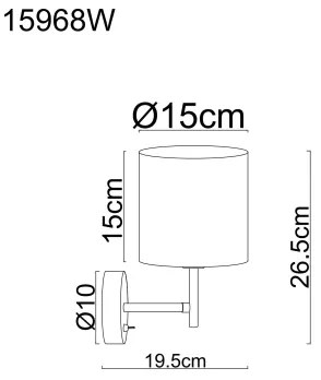 Globo 15968W - Nástěnné svítidlo DELEON 1xE14/40W/230V