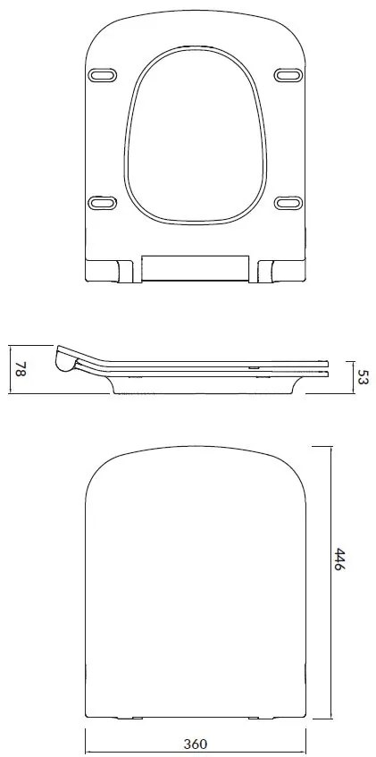 Cersanit Virgo, City Square WC sedátko pomalu-padající, bílá, K98-0220