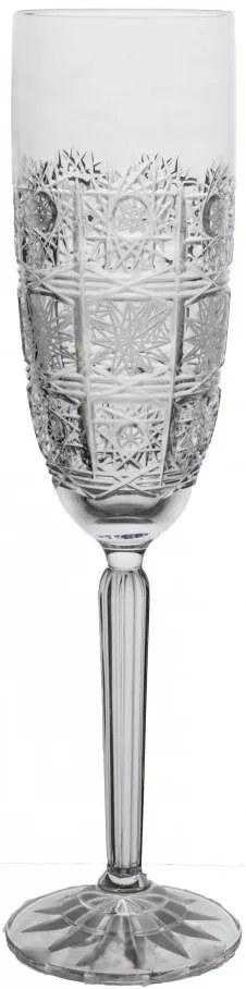 Broušené sklenice na šampaňské, Royal Crystal, 220 ml