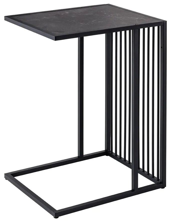 Designový odkládací stolek Haines 43 cm vzor mramor