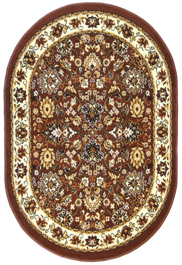 Sofiteks koberce Kusový koberec TEHERAN-T 117/brown ovál - 100x150 cm