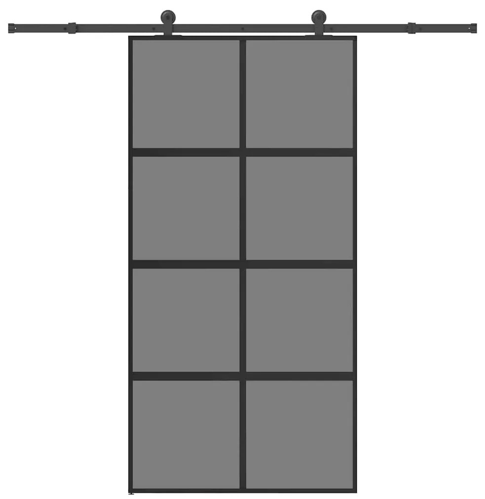 Posuvné dveře s kováním 102,5x205 cm tvrzeného sklo a hliník