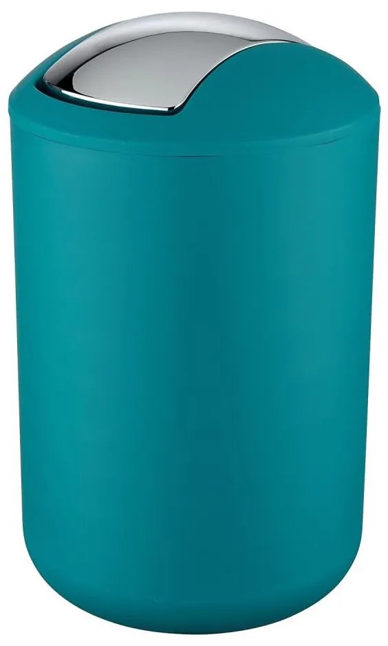 WENKO 21227100 - Odpadkový koš BRASIL 19,5x31 cm tyrkysová/lesk. chrom 21227100
