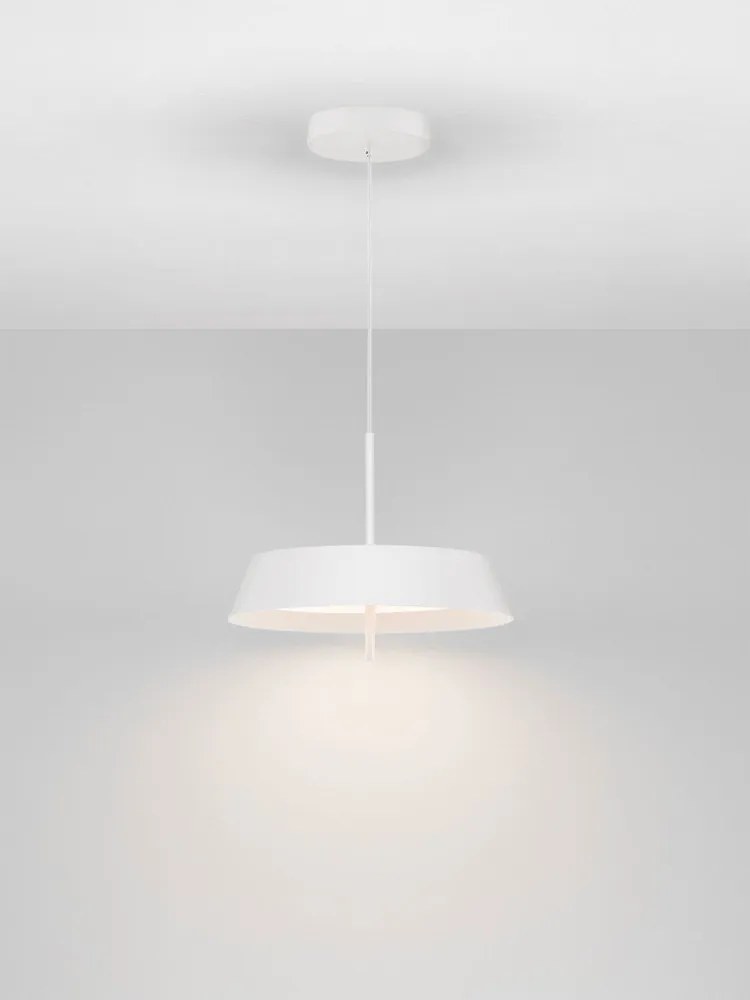 Bílé hliníkové LED stmívatelné závěsné svítidlo ø 45 cm Velio – Nova Luce