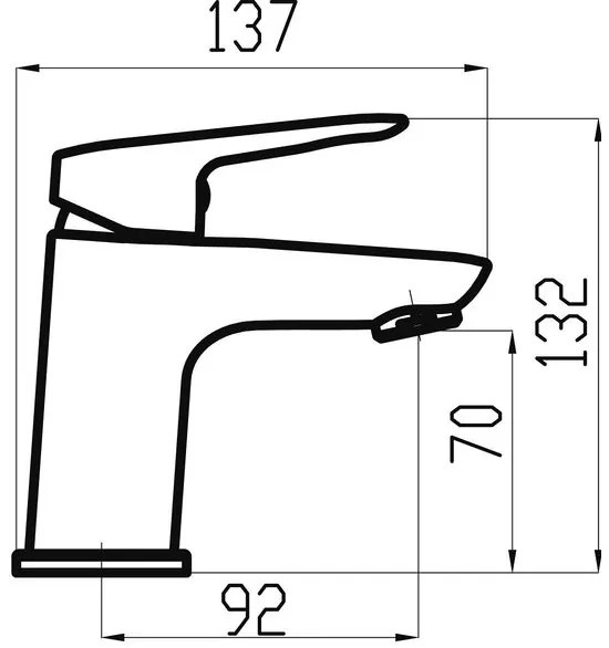 Novaservis Metalia 54 Umyvadlová baterie, chrom 54001/1,0