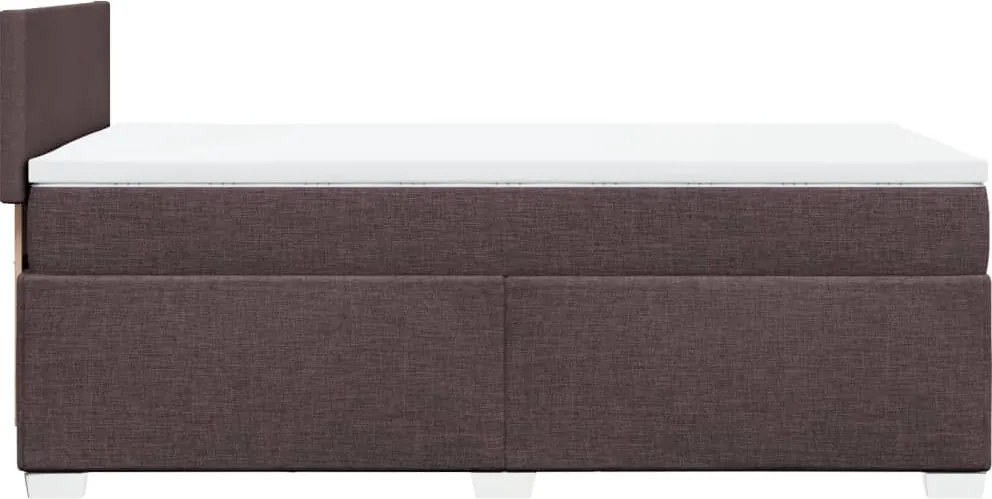 Box spring postel s matrací tmavě hnědá 80x200 cm textil 3285711