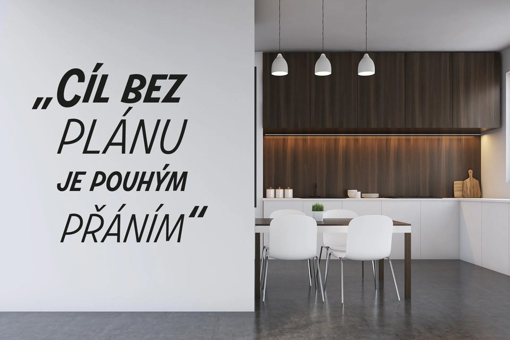 Lepy.cz Samolepka na zeď Cíl bez plánu Velikost (šířka x výška): l15x115cm, Barevná varianta: Tyrkysová modrá