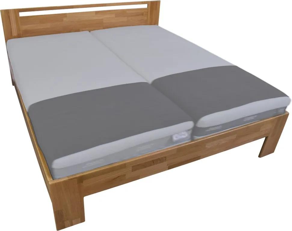 Oak´s Dubová masivní postel Duos - 200x200 cm