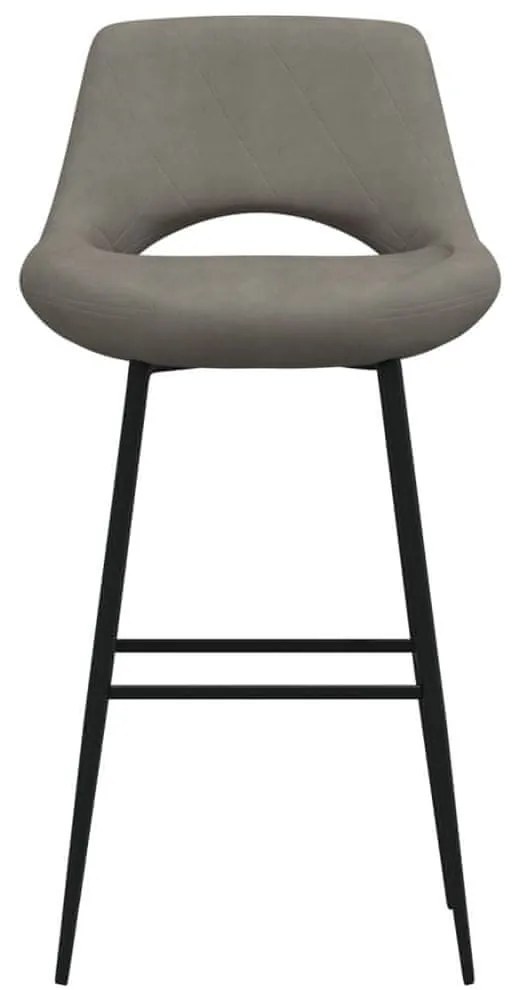 Petromila Barové židle 2 ks tmavě šedé samet