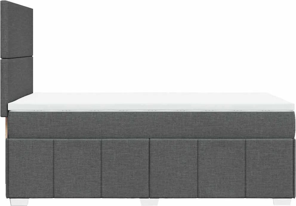 Box spring postel s matrací tmavě šedá 80 x 200 cm textil 3293789