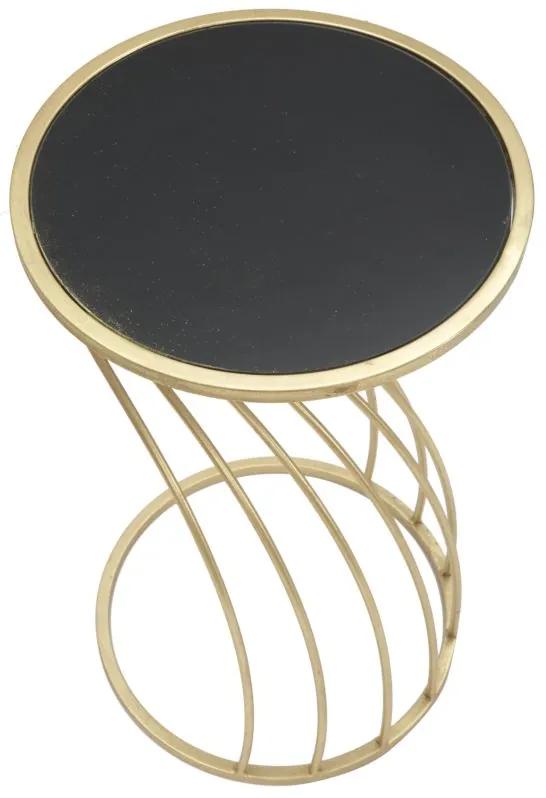 Odkládací stolek na telefon Mauro Ferretti Ganeto S, 35x60 cm, zlatá/černá