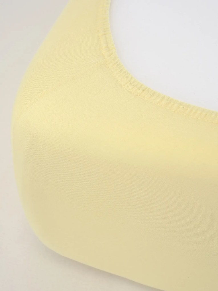 MK Lůžkoviny Jersey prostěradlo do postýlky Classic 60 × 120 cm - pastelová žlutá