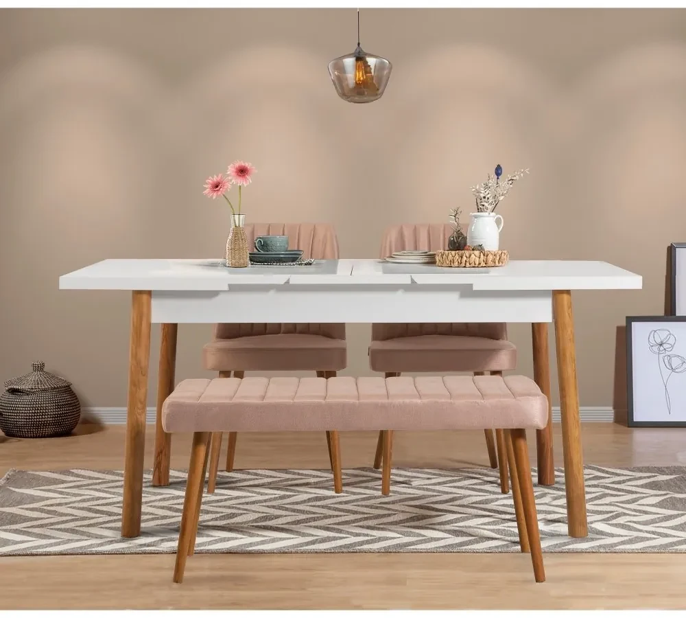 Extendable Dining Table Santiago Masa Atlantic White | BIANO