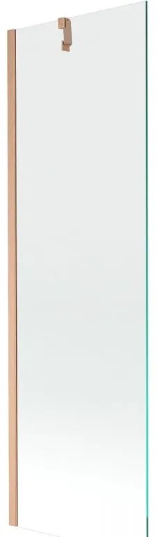 Mexen Next, 1-křídlová vanová zástěna 60 x 150 cm, 6mm čiré sklo, měděná matná, 895-060-000-00-00-65
