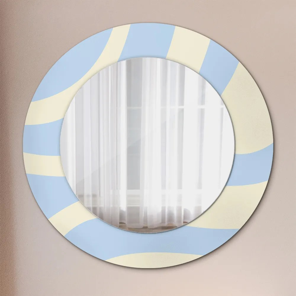 Kulaté dekorativní zrcadlo Abstraktní tvar fi 50 cm