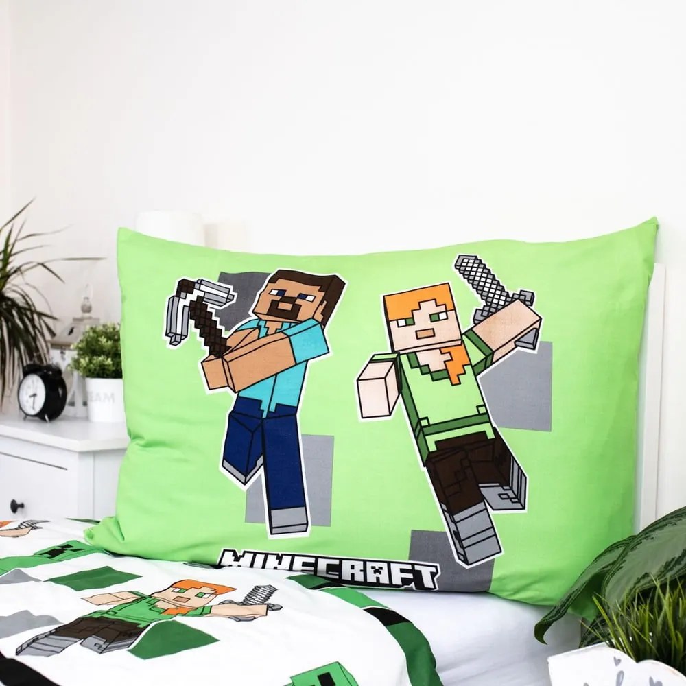Dětské povlečení na jednolůžko z mikrovlákna 140x200 cm Minecraft – Jerry Fabrics