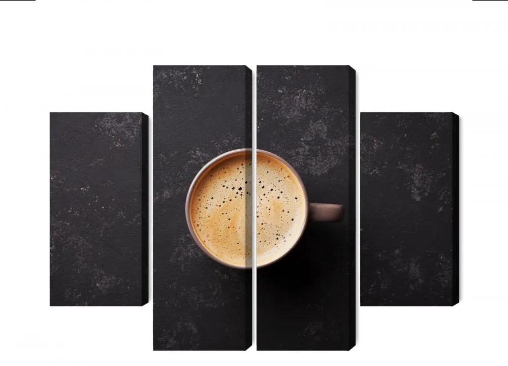 Vícedílný obraz Šálek Čerstvé Kávy Nedostatek Nedostatek Přírodní plátno 160x120