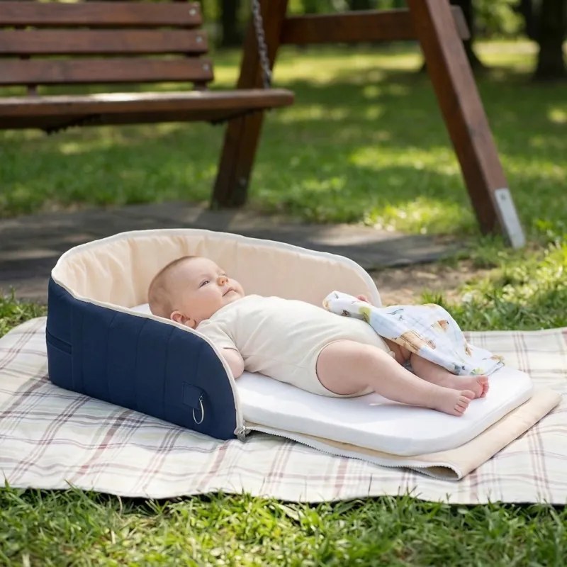 Multifunkční hnízdo pro miminka modré Baby Bed ibaby