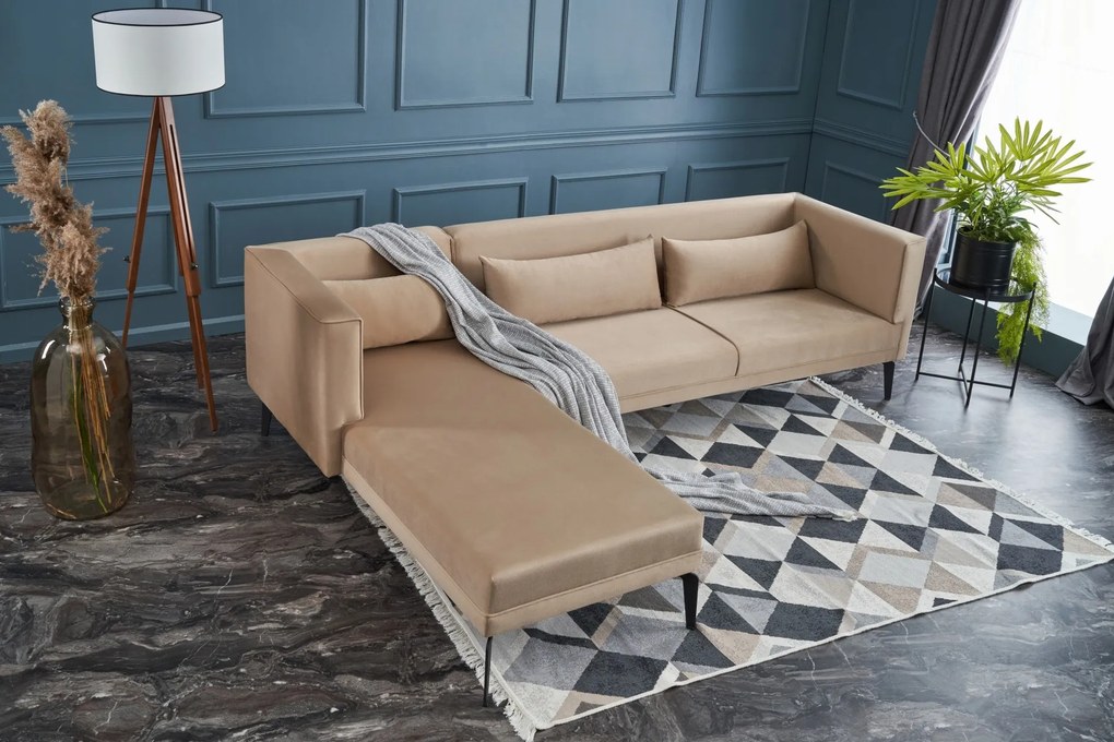 Hanah Home Rohová pohovka ARDOSA béžová levá 825BLC1563